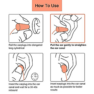 20 Pair Foam Ear Plugs with Cord - Soft & Comfortable Disposable Ear Protection - Individually Wrapped with Noise Cancelling up to 32dB - Ideal for Sleeping Construction Shooting Sports Mowing