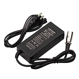 TANGSPOWER Charger 48v Output 54.6V 1.5A 48 Volt 3-pin XLR Male Plug for 54.6 Volt 13S 12Ah Lithium Battery Charger