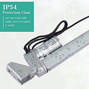 ECO-WORTHY Heavy Duty 330lbs/1500N Solar Tracker Linear Actuator Multi-Functions with Mounting Brackets (12V, 4") IP54 Waterproof Linear Motion Actuator