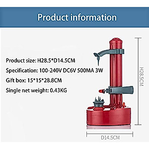 AnEssOil Electric Peeling Machine Multifunctional Fruit Peeler Potato Electric Peeling Apple Artifact Peeler (WHITE)