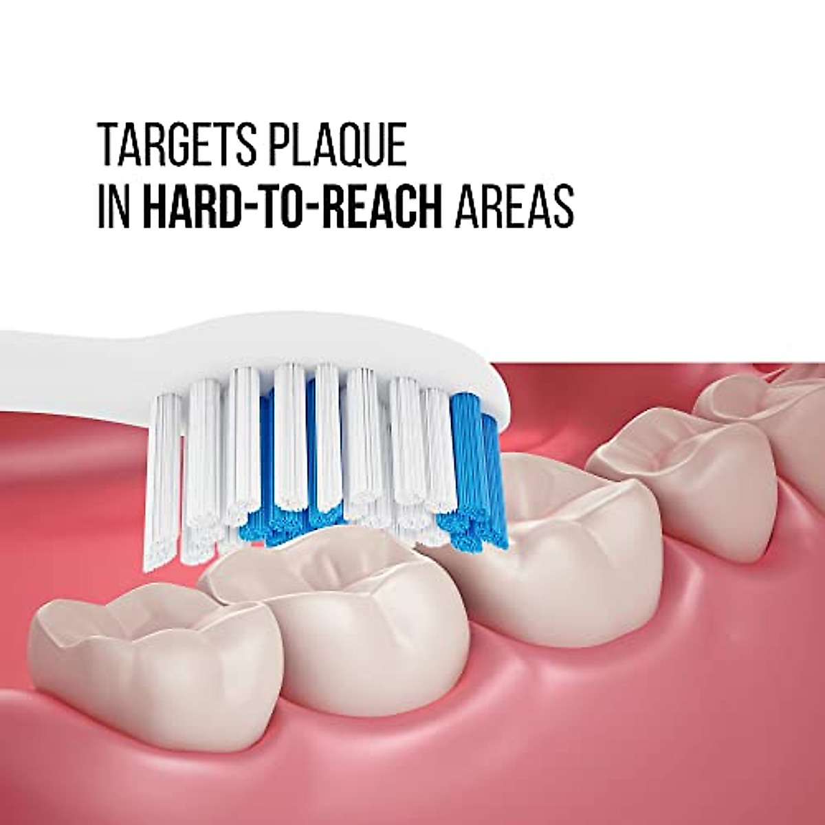 Acteh Sonic Electric Toothbrush, JetWave Rechargeable, Toothbrush w/ 5 Brushing Modes, 2min. auto-Timer, 30sec. Quad-Reminder and Long-Lasting, Extended Charge Battery (White)