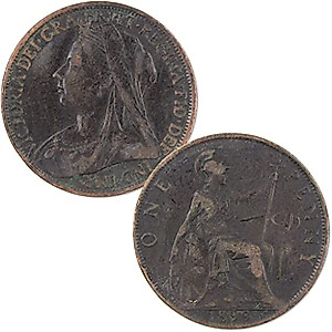 British Large Penny 5-Coin Collectible Set AG About Good or Better