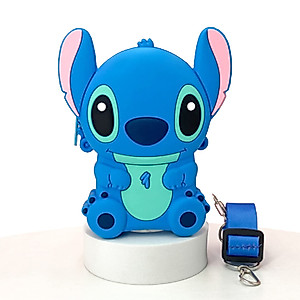 ANEIMIAH Stitch Cross Body Bag with Shoulder Strap,Stitch Kawaii Sling Bag Cute Anime Coin Money Crossbody Purse Birthday Gifts for Girls Womens Wallet Accessories