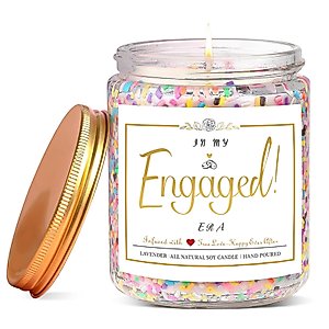 Engagement Gifts for Couples, in My Engaged ERA! Scented Candle, Engagement Party Decorations, Engagement and Bridal Shower Gifts for Her, 7oz Natural Soy Lavender Candle with 50+ Hours Burn Time