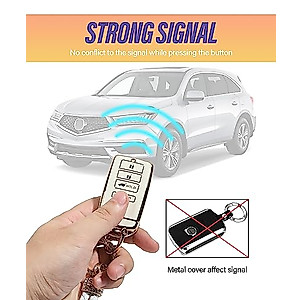 ESEWALAS Bling Car Key Fob Case,Car Key Fob Cover Key Case Shell,Car Remote Smart Key Protector Holder,TPU Key Case with Keychain Lanyard,Keyless Remote Key Fob Shell (for Acura a)