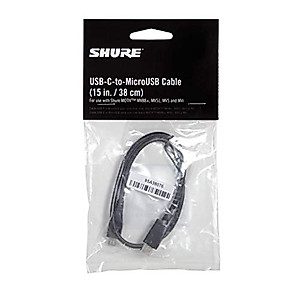 Shure MOTIV Replacement 15" USB-C Cable for MV5, MV51, MV88+ and MVi (AMV-USBC15)