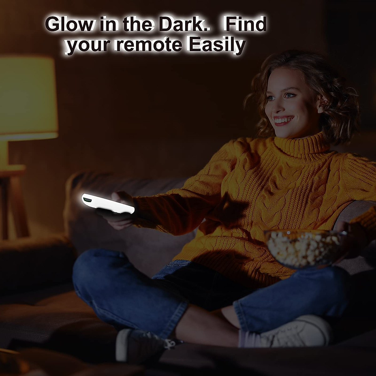 3Pack Case for Roku Remote, Cover for TCL Roku TV Steaming Stick/Hisense/Express Replacement Controller Universal Silicone Sleeve Skin Glow in The Dark Purple Blue White