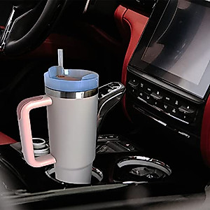 30 oz Tumbler with Handle and Straw Lid for Water, Double Wall Vacuum Sealed Stainless Steel Insulated Tumblers, Travel Cup for Hot and Cold Beverages, Travel Coffee Mug；