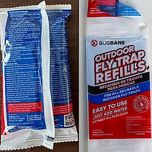 Fly Trap Bait Refills 6x30g. Natural Fly Magnet Bait Refill for All Reusable Outdoor Fly Traps. Fly Trap Refill Packets Fly Bait Refill Packets Fly Attractant Fly Bait Granules. Fly Trap Attractant