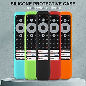 Luminous Blue Remote Case for TCL RC902V FMR1, RC813 FMB1 Smart Voice Remote Control Shockproof Washable Skin-Friendly Anti-Lost Remote Cover with Loop (Glow in Dark Blue)