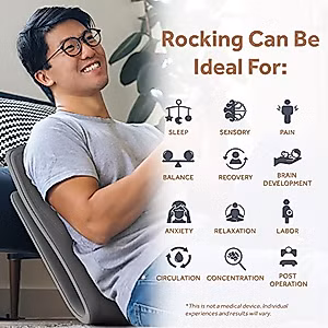 READY ROCKER Portable Rocking-Chair - Ideal for Nursery Furniture, Home-Office-Chair-Outdoor-Use, Travel for Moms, Dads, Seniors - Replaces Need for Glider - Baby Registry-Shower Gift | Stone