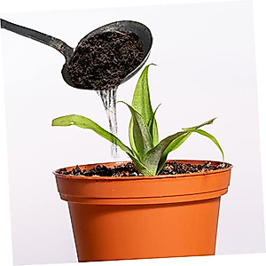 GANAZONO 4pcs Forged Iron Spoon Metal Spoons Dog Food Measuring Scoop Fertilizer Scooper Mini Scoop Vegetable Planting Tools High Carbon Steel Spoon Garden Shovel Dark Grey Cat Food Forging