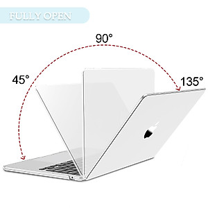 B BELK Compatible with MacBook Air 13 inch Case M1, MacBook Air Case 2021 2020 2019 2018 Model A2337 A2179 A1932 with Touch ID, Clear Plastic Laptop Hard Shell + 2 Keyboard Covers + Screen Protector