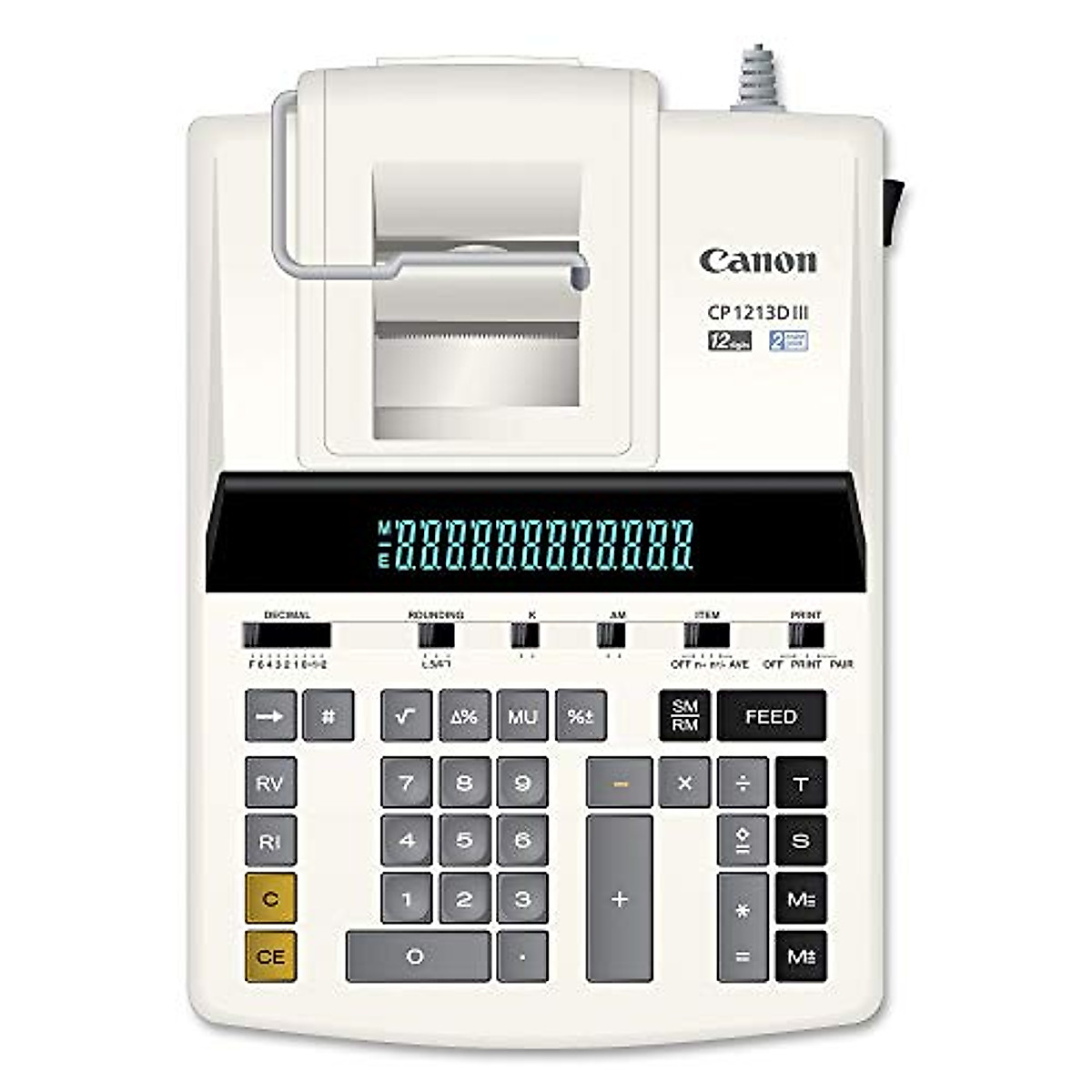 Canon Office Products CP1213DIII Desktop Printing Calculator, White, 6" x 11" x 17"