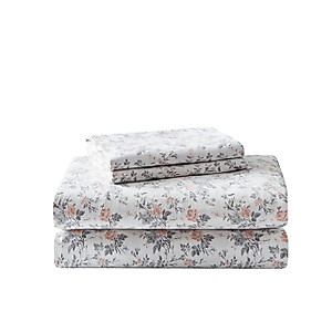 Laura Ashley Home - Full Sheets, Cotton Flannel Bedding Set, Brushed for Extra Softness & Comfort (Rosalie, Full)