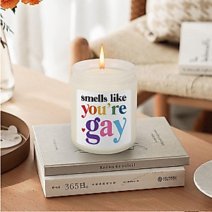Gay Gifts Candle, Price Gifts, Gifts for Gay Man, Gay Stuff, Gay Price Gifts for Men LGBTQ Lesbian Bisexual Transgender Queer, Rainbow Gag Gifts Funny Adult Christmas Scented Candles