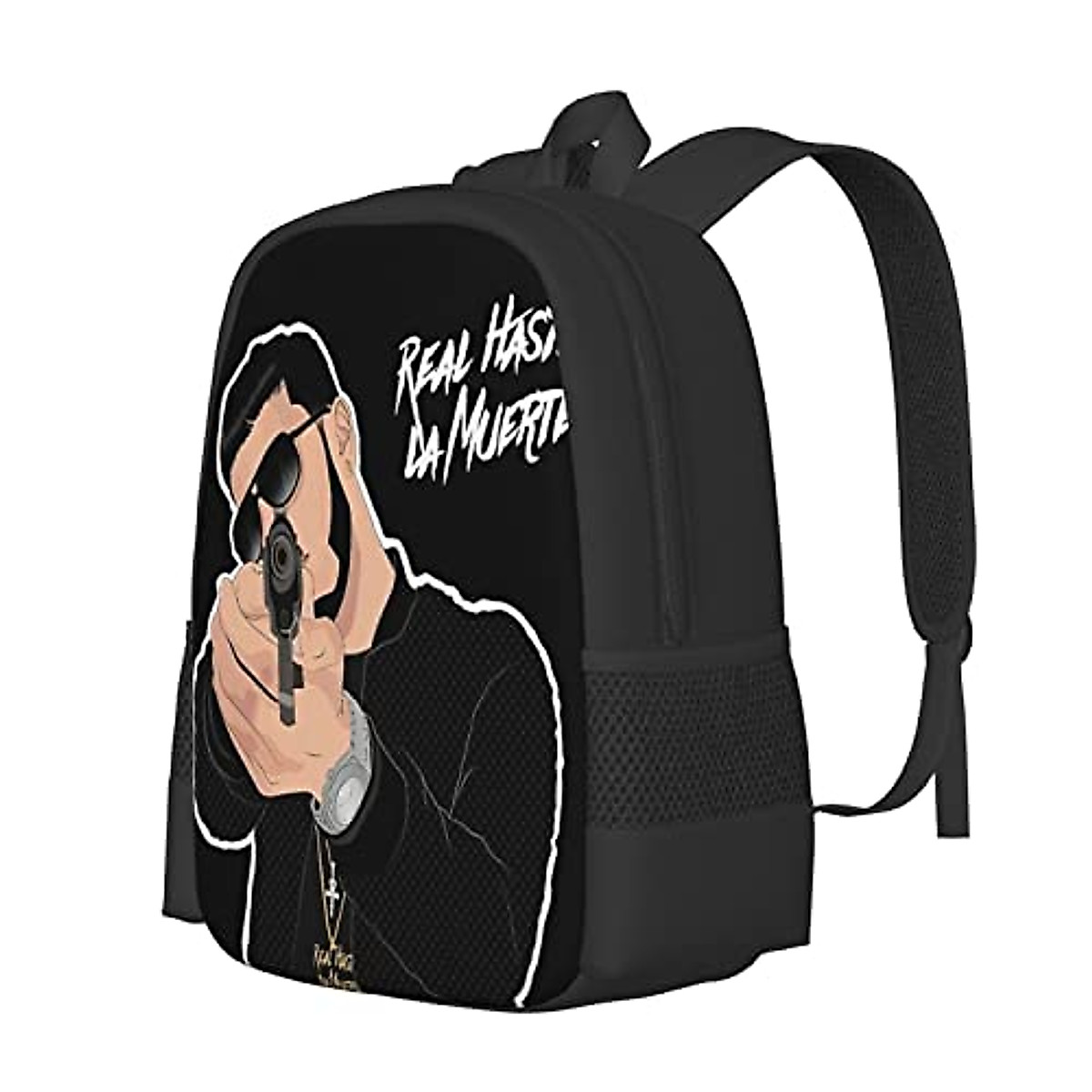 Real Hasta La Muerte Backpack,Adults School Bag Casual College Bag Travel Zipper Bookbag Hiking Daypack For Women Men