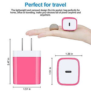 USB C Power Adapter Fast Wall Charger Compatible iPhone 15 iPad Pro 2021/2020/2018 11"/12.9", iPad Mini 6, iPad Air 4, Samsung Galaxy A03s,A53,A73,S22,A52,20W PD Charger Block 6FT Type C to C Cable