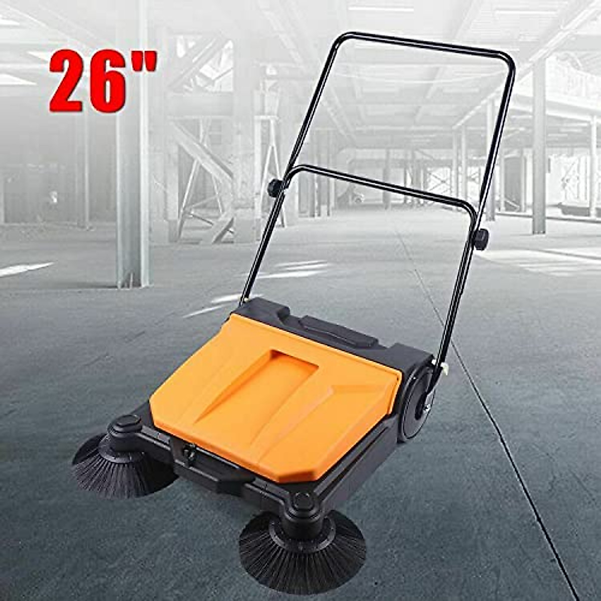 Commercial Sweeper,Push Sweeper, Walking Sweeper, Indoor and Outdoor Cleaning Machine, Broom Floor Cleaning Labor Saving Sweeping Machine Foldable Sweeper