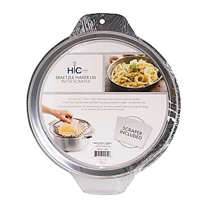 HIC Kitchen Spaetzle Noodle Dumpling Maker Lid with Scraper