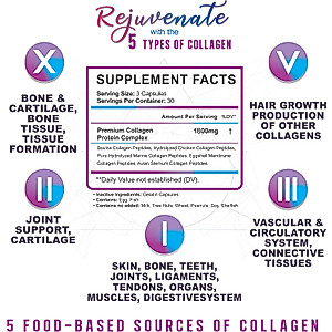 Collagen Protein Complex 1800mg Hydrolyzed Collagen Pills For Women Collagen Capsules De Polvo De Colageno Hidrolizado Capsules With Bovine Collagen Collagen Marine Fish Collagen Colageno Para Mujere