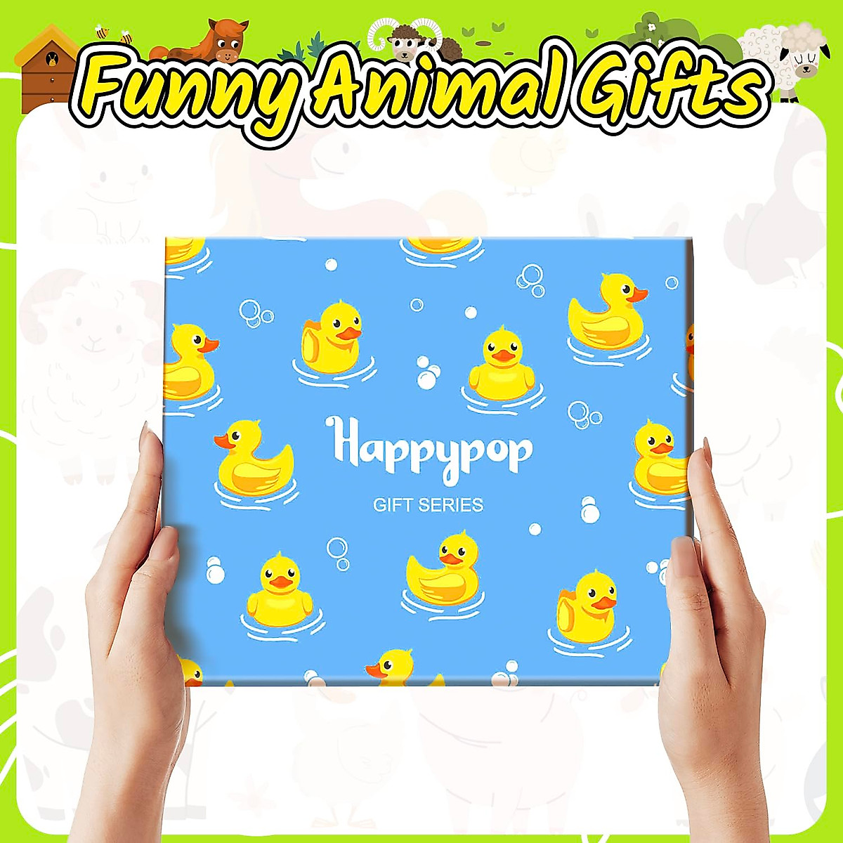 HAPPYPOP Fun Socks Rubber Duck Socks for Women Cute Duck Socks, Funny Rubber Duck Gifts Duck Lovers Gifts for Her