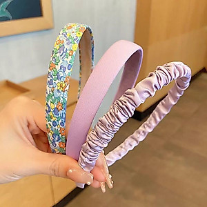 Ooosonlu Fashion Pearl Hairbands Set - Non-Slip Hair Accessories with Different Patterns for Women and Girls