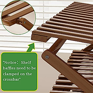 Kainice Large 5 Tier Bamboo Shoe Rack Foldable Natural Free Standing Shoe Shelf Shoe Storage Organizer for Closet, Porch, Entryway, Hallway, Cubby, Bathroom and Living Room