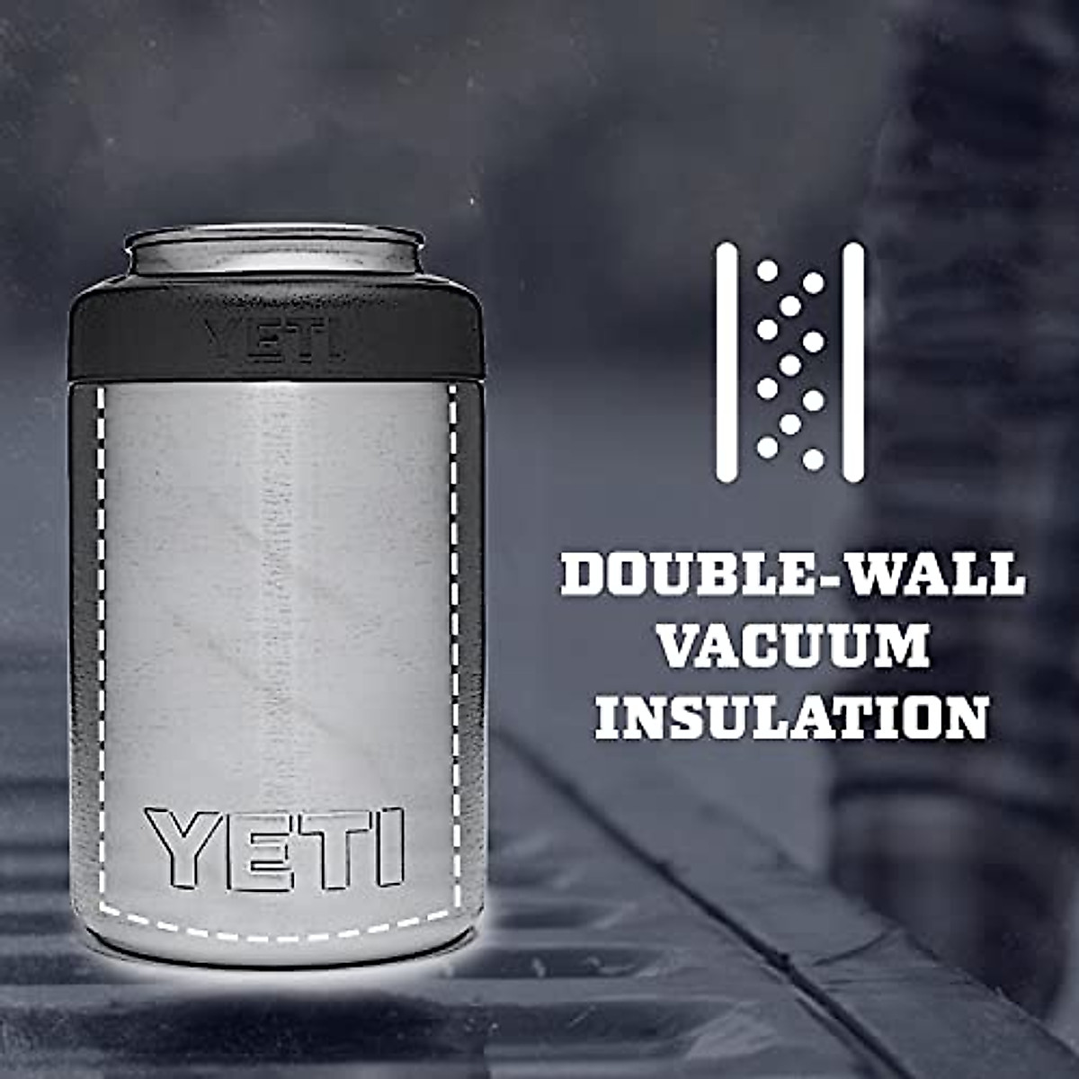 YETI Rambler 12 oz. Colster Can Insulator for Standard Size Cans, Granite Gray