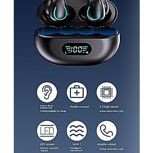 Wireless Bluetooth Sports Ear Clip-on Noise-Cancelling Headphones