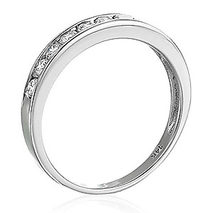 Vir Jewels 3/4 carat (ctw) Diamond Wedding Anniversary Band for Women, Half Eternity Round Diamond Engagement Ring 14K White Gold Channel Set 0.75 cttw, Size 5.5