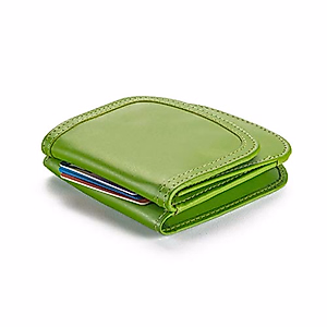 Taxi Wallet - Smooth Leather, Yummy Avocado – A Simple, Compact, Front Pocket, Folding Wallet, that holds Cards, Coins, Bills, ID – for Men & Women