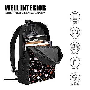 Roftidzo Baseball 3 Piece Backpack Set with Lunch Box Pen Box for Boys Girls, High Capacity Bookbag Lunch Bag Pencil Case for Man Women Workplace Travel