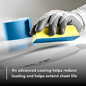 3M Stikit Blue Abrasive Sheet Roll, 36221, No Hole, 2-3/4 in x 30 yd, 180+ Grade, Automotive Sanding Roll Sandpaper for Coating Removal, Body Repair, Auto Sanding