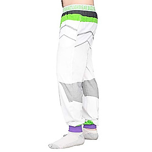 Mad Engine Toy Story Buzz Lightyear All the Buzz Costume Pajama Shirt and Pants Set White