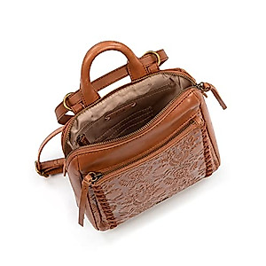 the sak Women's Loyola Mini Convertible Backpack in Leather, Slate Leaf Embossed, One Size