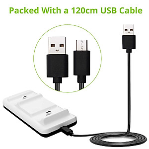 Mini PS5 Controller Charger, LiNKFOR Charging Dock Station for PS5, Fast Dual Charger Accessories for PlayStation 5 DualSense Controller with USB Cable, White