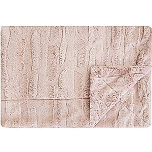 Minky Couture Premium Solid Color Blanket - Soft, Warm, Cozy, Comfortable, (Monster, Sorbet Blush)