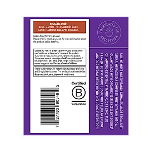 New Chapter Men’s Multivitamin Gummies, 66% Less Sugar, Men’s Gummy Vitamins with Vitamin C, D3 & Zinc, Non-GMO, Gluten Free, Berry-Citrus, 75ct
