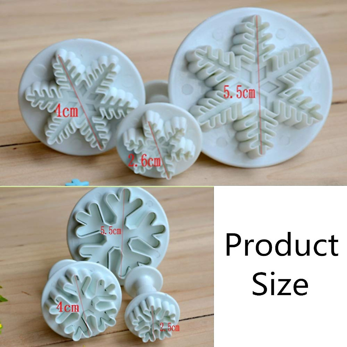 LSTCPGLAI 6-Piece Clay Cutters Embossing Tool Set - Fondant Cookie Cutter Cupcake Decorating Tools for Wedding, Birthday, Baby Shower, Party