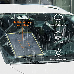 12V 15W Solar Car Battery Maintainer Trickle Charger, Portable Solar Panel Charging Kit for RV, Car, Boats, Truck, Camper, Motorcycle, Cigarette Lighter Plug, Alligator Clip, IP65 Waterproof