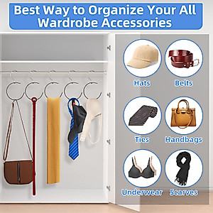 2 Belt Organizers for Collecting Belt Hangers, Ties, Hats, Bags, and Hanging Underwear, reducing Clutter in The Wardrobe