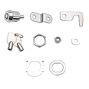 WOOCH Toolbox Lock Tubular Cam Replacement Lock Hook Cam Keyed Alike (5/8 Inch, Chrome Finish, 2 Pack)