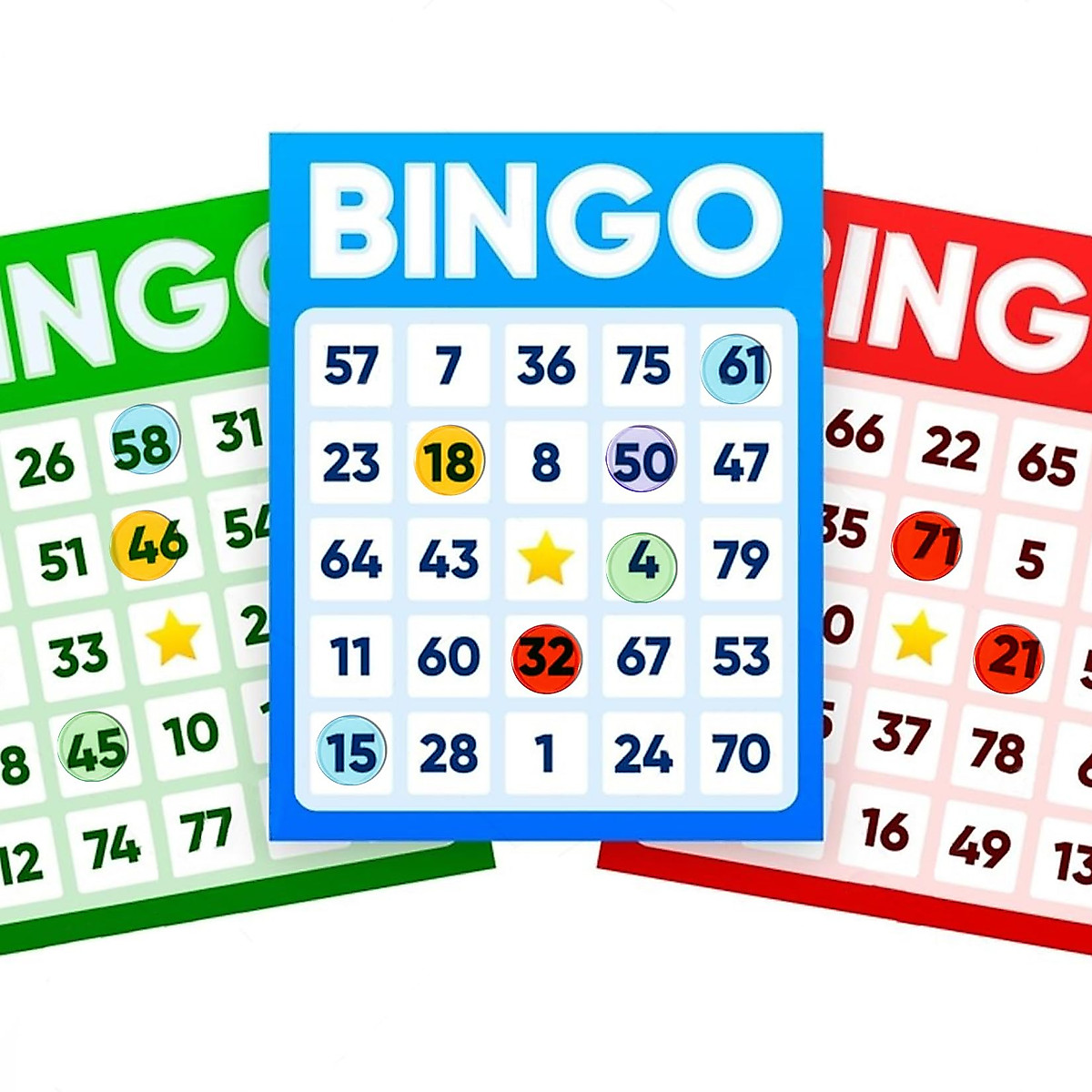 Sukh 500pcs Bingo Chips for Bingo Games Colored Bingo Markers Chips Loteria Mexican Bingo Fichas De Bingo Plastic Poker Chips Pokeno Board Game Transparent Math Counters Game Pieces for Classroom