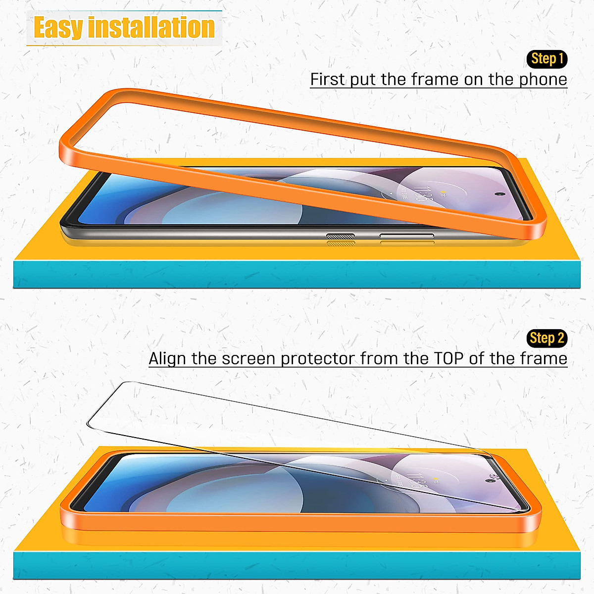 UniqueMe [ 2+3 Pack Compatible with Motorola One 5G Ace Tempered Glass + Camera Lens Protector Screen Protector [Easy Installation][HD Clear][9H Hardness]【Not for Moto G 5G/One 5G/One 5G UW】