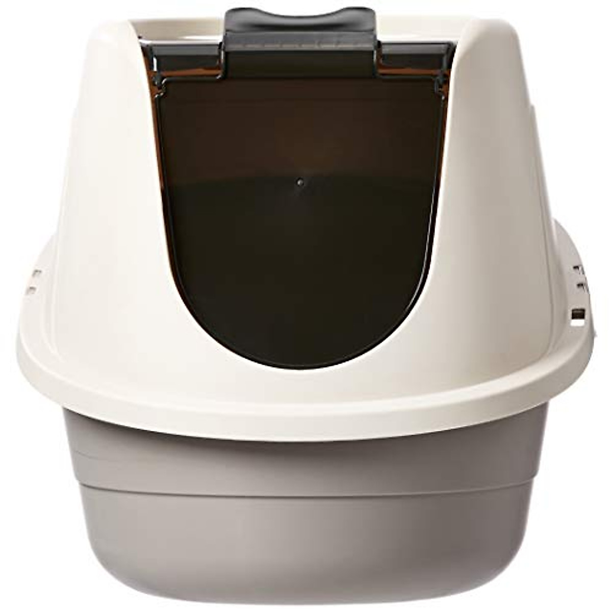 Amazon Basics No-Mess Hooded Cat Litter Box, Large, Multicolor, 24 in x 18 in x 17 in