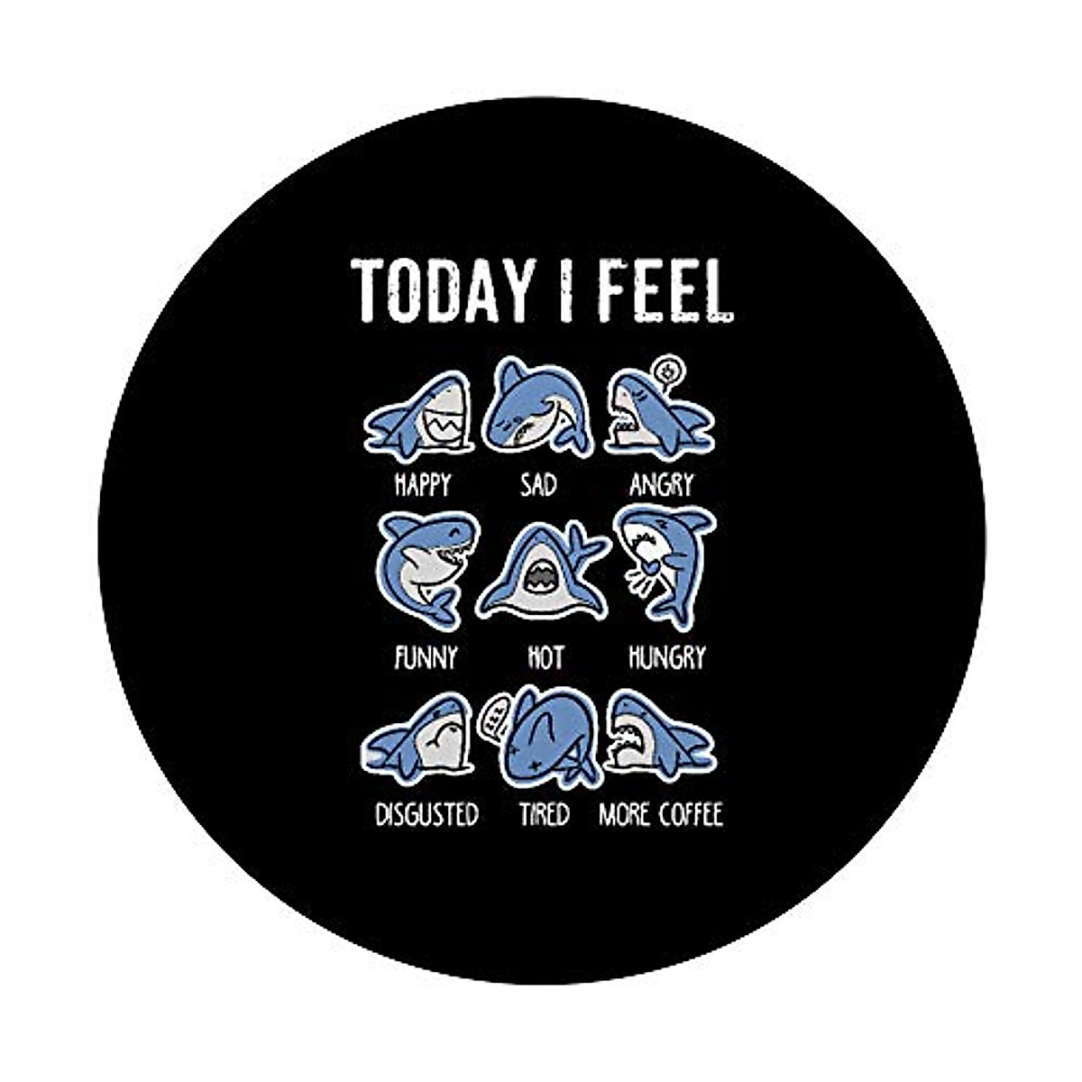 Funny Shark Shirt For Men Boys PopSockets Grip and Stand for Phones and Tablets