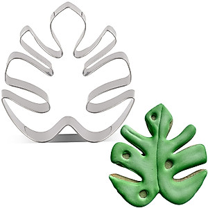 LILIAO Tropical Leaf Cookie Cutter - 3.4 x 3.6 inche - Stainless Steel