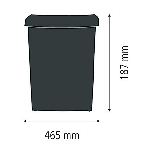 Brabantia Mounted Hidden Compact Organizer for Kitchen, 2.6 Gal, Black