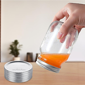 YAYODS 200 Pcs Canning Lids Regular Mouth, 2.75inch/70mm Mason Jar Lids with Leak Proof Seal Split, Canning Flats for Regular Mouth Ball, Kerr Mason Jars